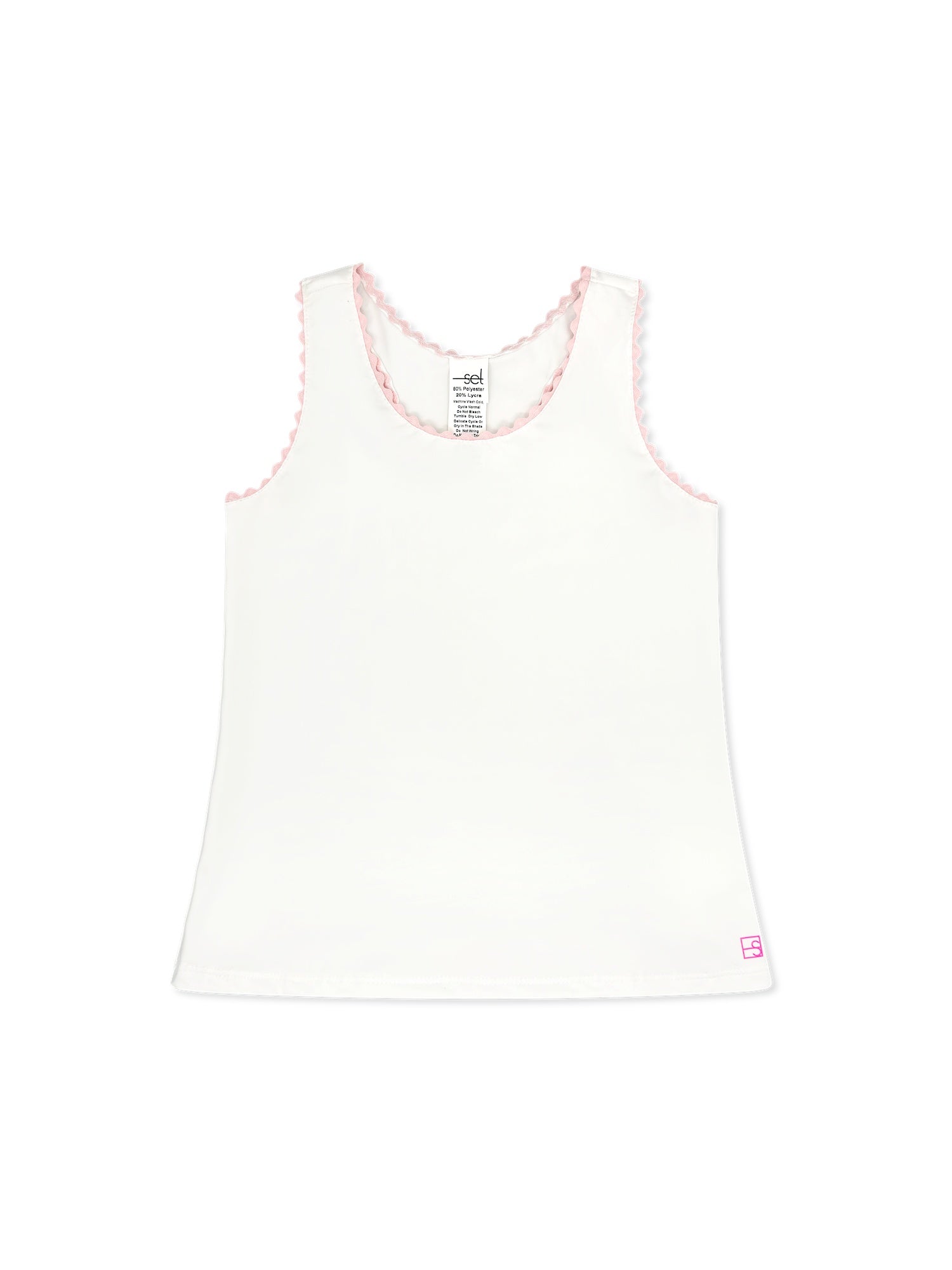 Pure Coconut, Cotton Candy Pink Ric Rac Riley Tank